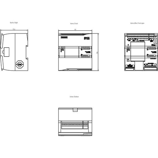 Miðeining S7-1200, CPU 1212FC, DC/DC/RLY(s) - SK6ES7212-1HF40-0XB0 ...